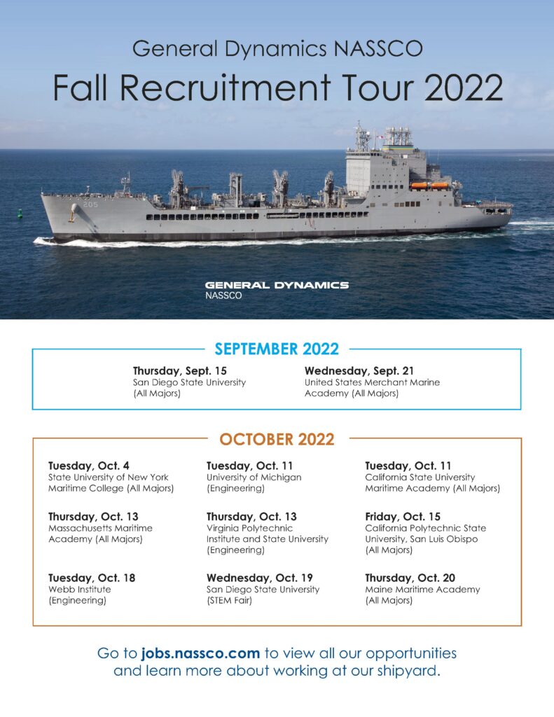 Fall Recruitment Tour - General Dynamics NASSCO